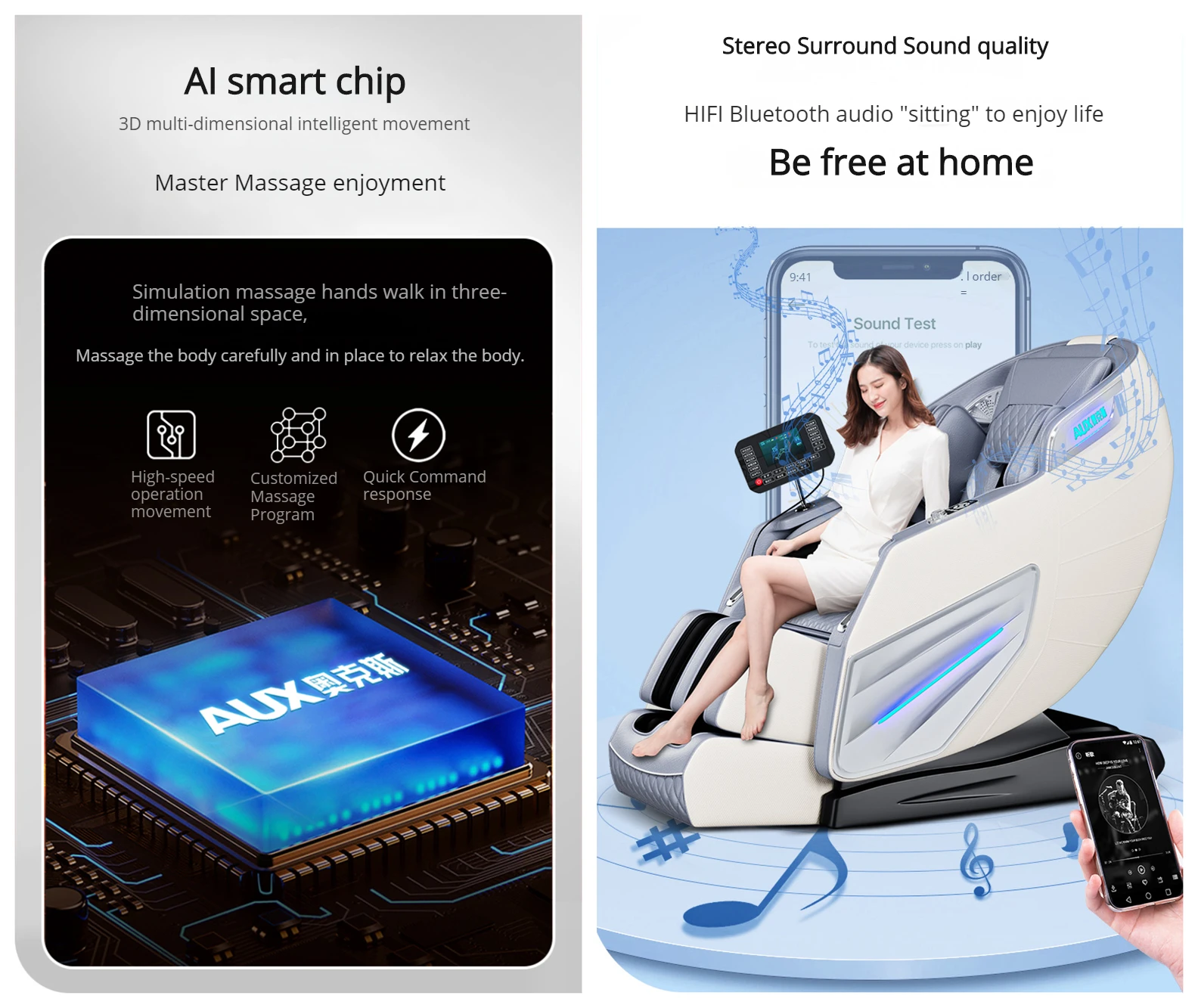 Luxury 4D Massage Chair - Full Body Pedicure Spa Experience