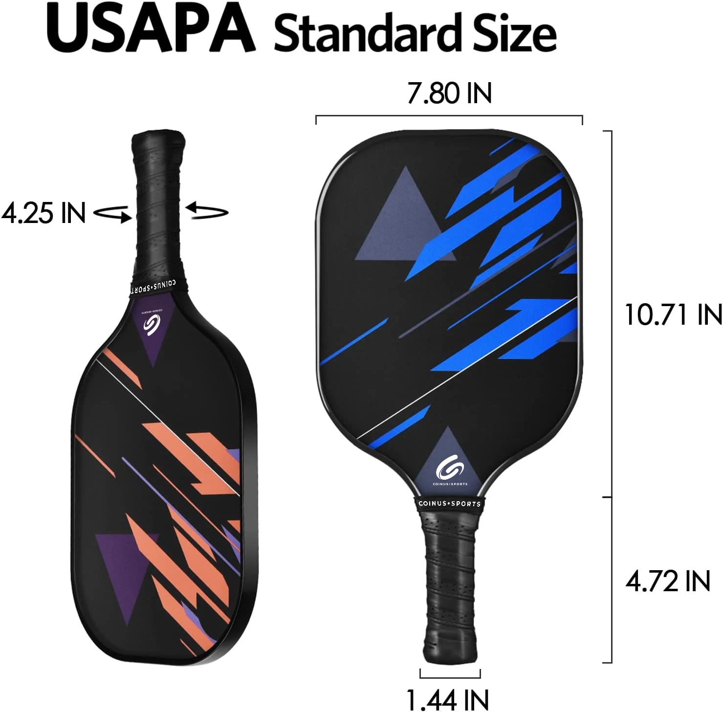 Usapa High Quality Custom Logo 14mm 16mm Pickleball Paddles Set Of 2 ...