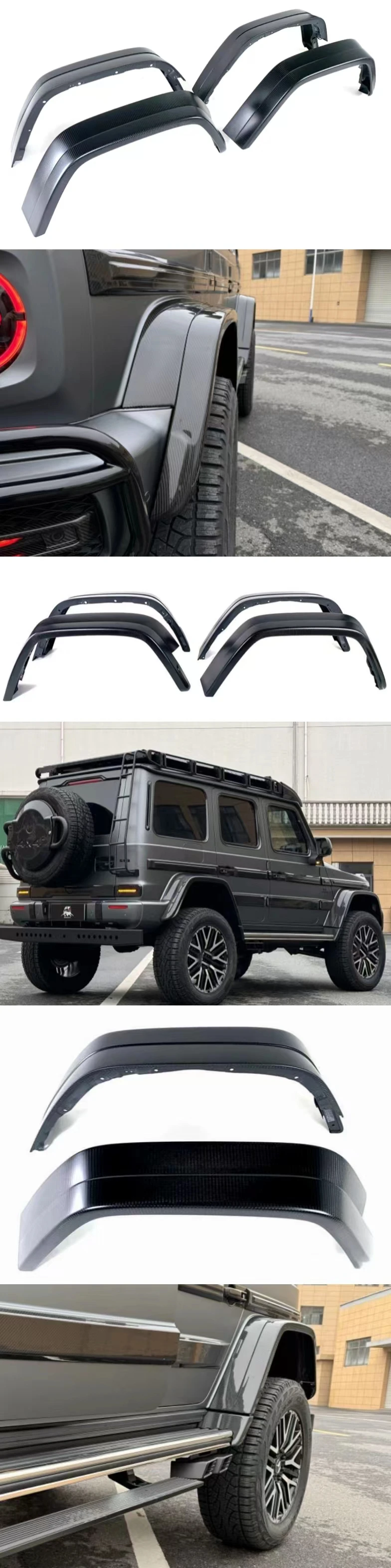 2019Y+ G-Class W464 4x4 Style over Fenders - Dry Carbon Fiber