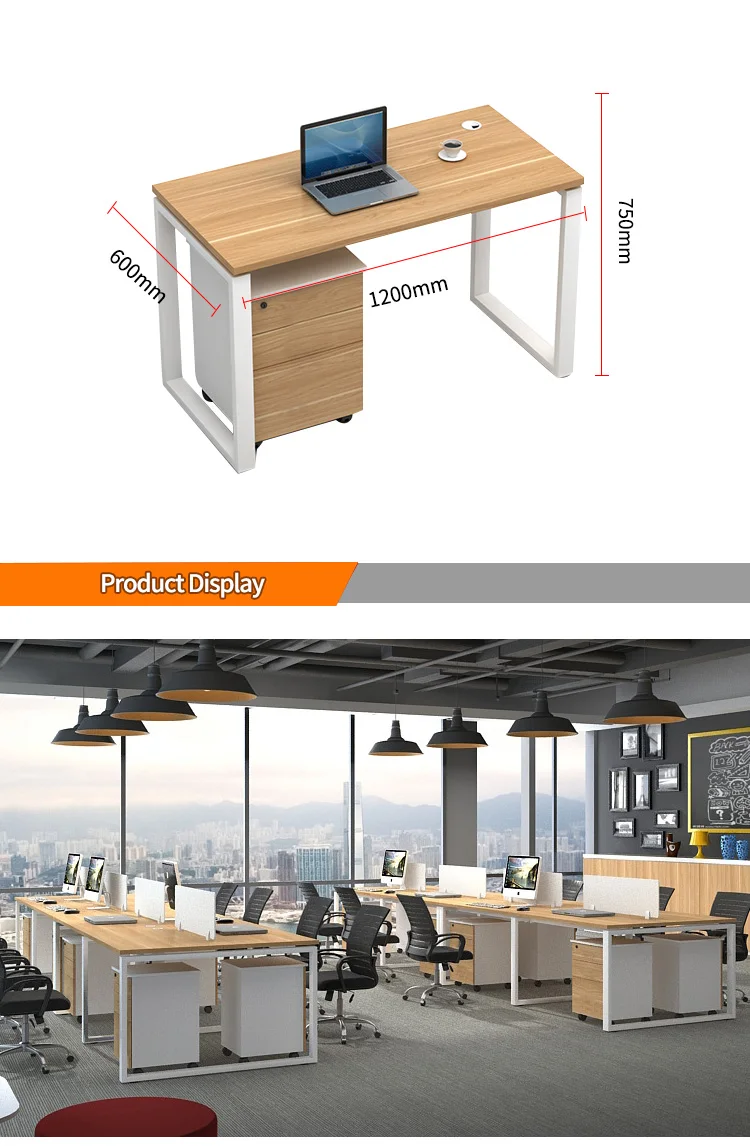 Modern Pc Laptop Table Executive Office Desk With Cabinet Single ...