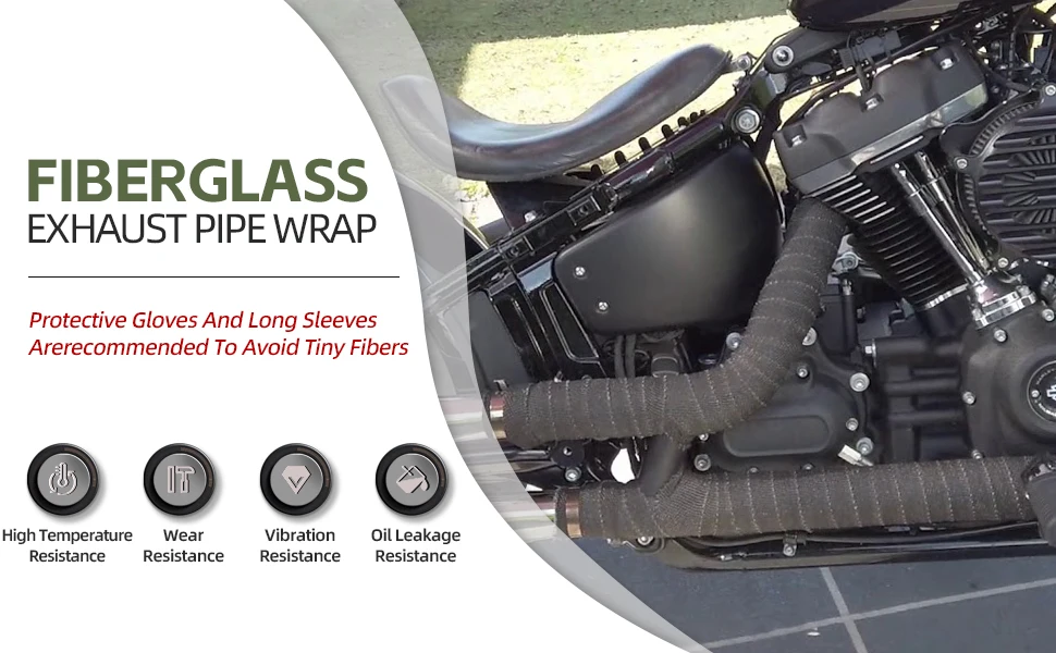 2\" X 15m/50ft Lava Fiber Titanium Basalt Exhaust Header Pipe Wrap Tape ...