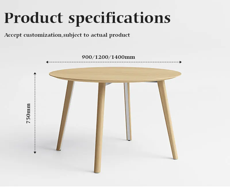 Modern Modular Wood Legs Round Office Reception Room Side Desk ...