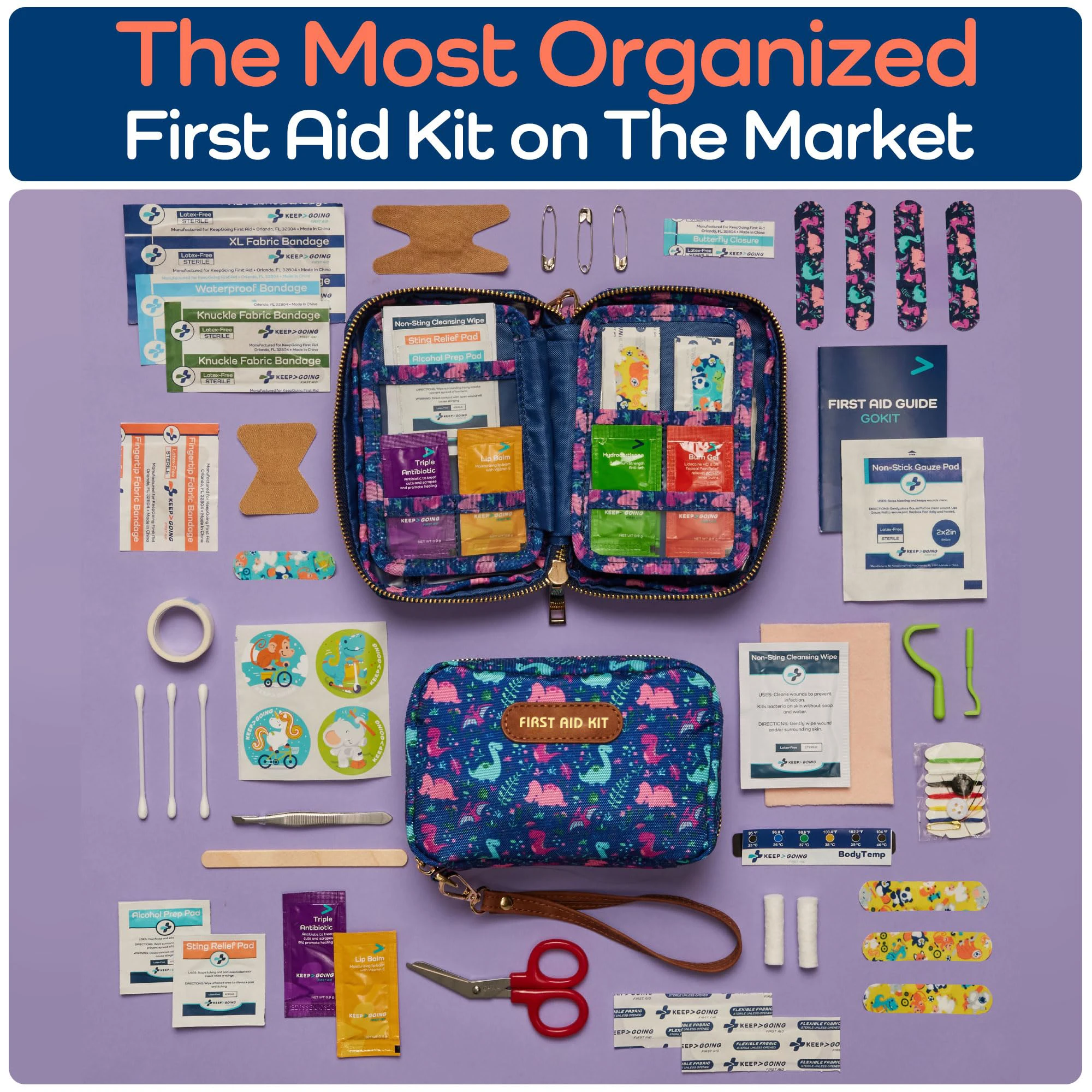 New Arrival Cute Cartoon Travel Nylon Purple Mini Children's First Aid ...