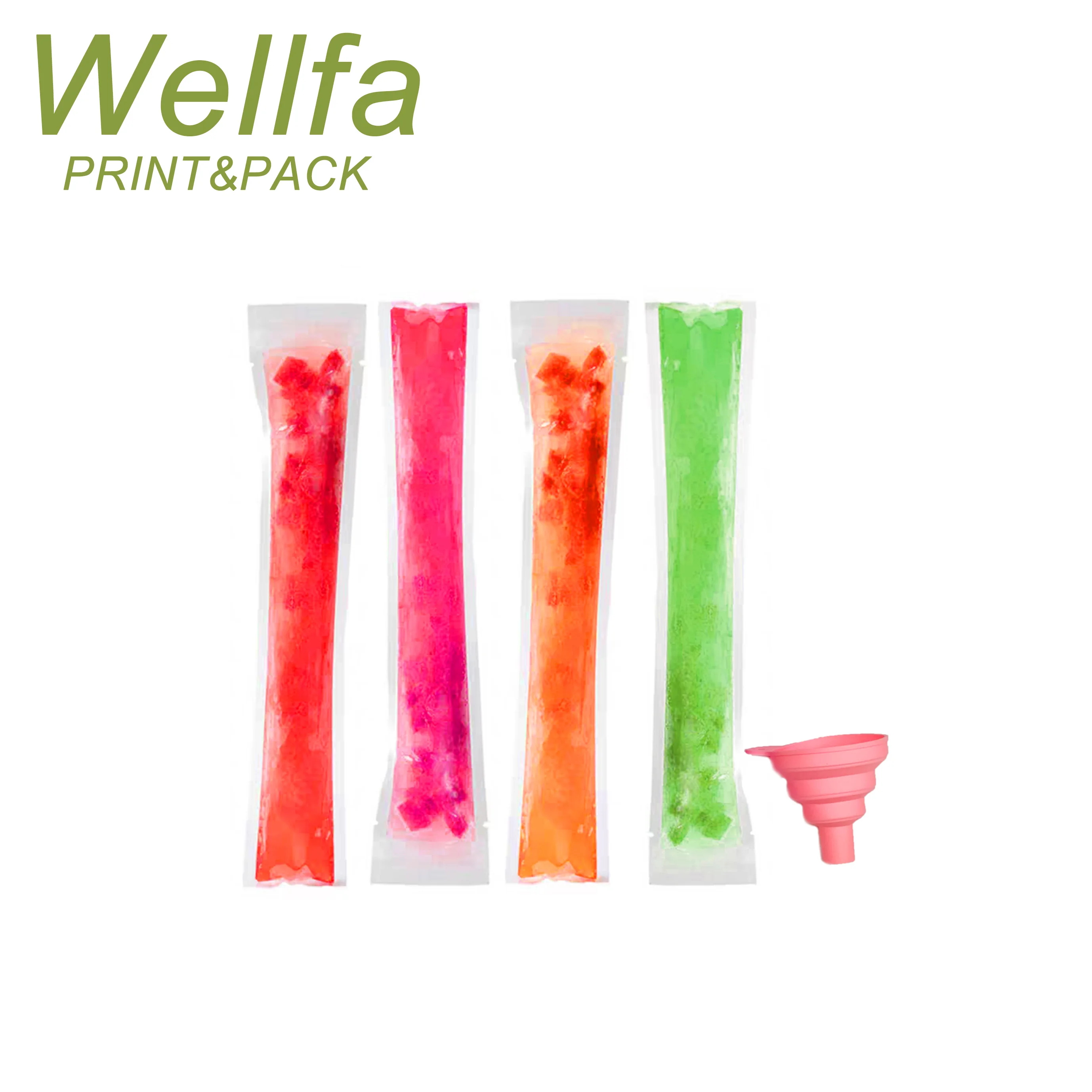 Custom Printed Back Sealed Transparent Ice Candy Plastic