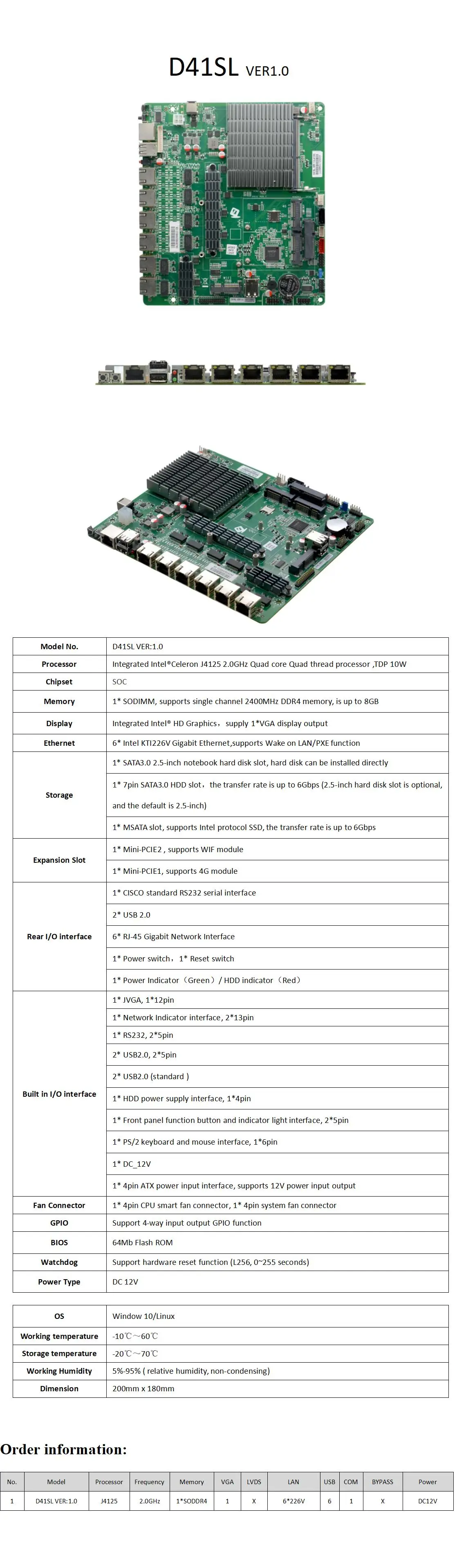 Mini Itx Motherboard Firewall With 2*sata3.0 1*msata Ssd 2*mini-pcie ...
