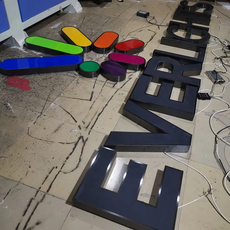 High Quality Led Frontlit Rimless Letters Electronic Signs Company Logo ...