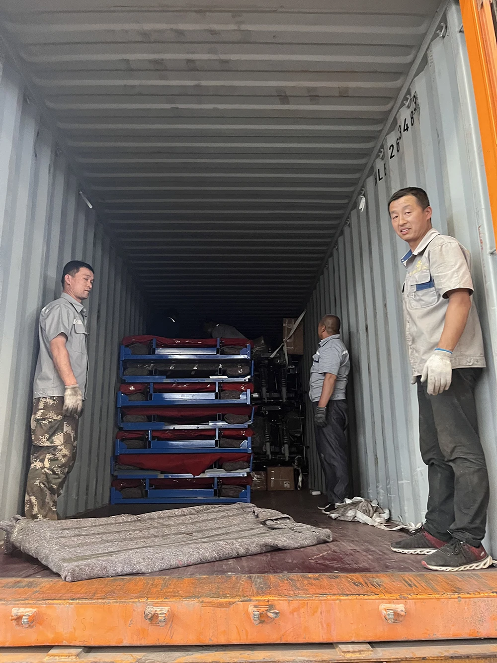 Three Wheel Dump Tricycle Transport Cargo in Road and Garbage Truck ...