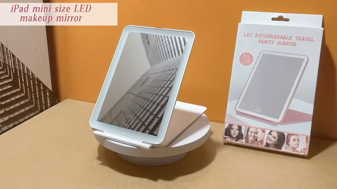 Foldable Ipad Mini Size Travel Comfortable Cosmetic Compact Folding Led