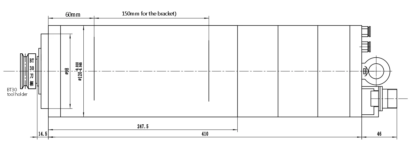 5.5kw 18000rpm Water Cooled ATC AC Spindle Motor - Changsheng