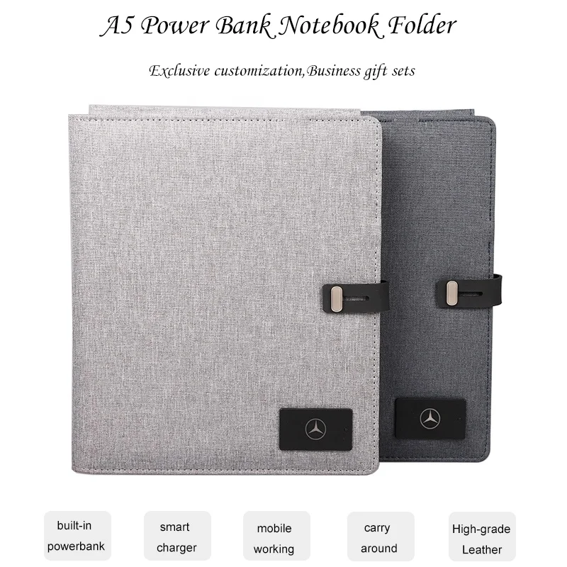 A5 Luxury Smart Notebook Power Bank And Wireless Charger Notebook Pu ...