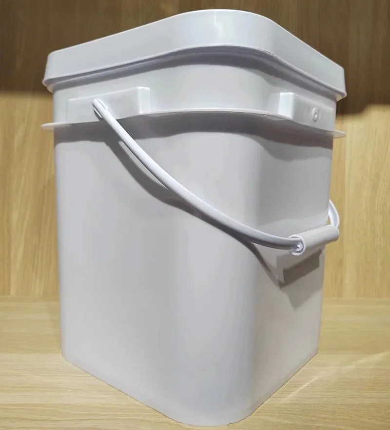 Custom Branded 20 Liter Plastic Pail square Plastic Buckets with air ...