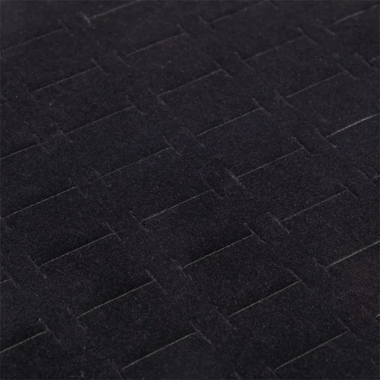 Custom Rectangle Black Foam Velvet Ring Display Trays Foam Insert For ...
