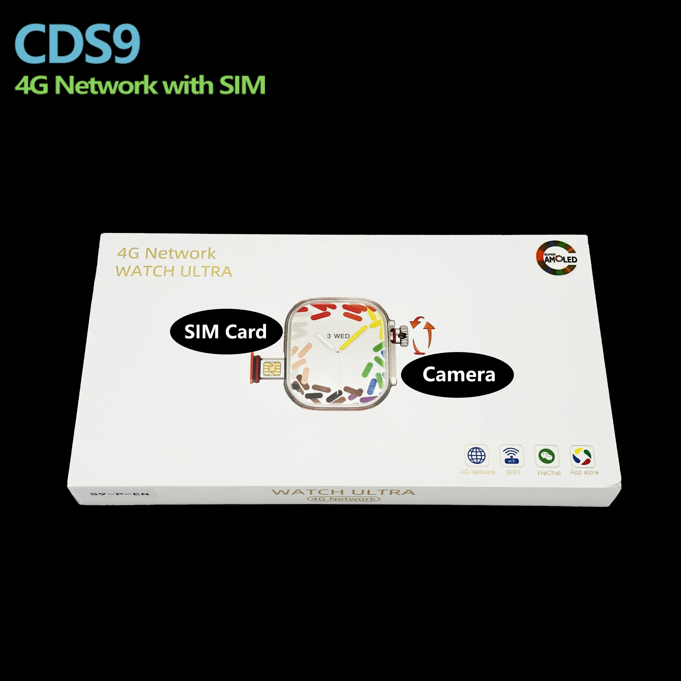 Android Cds9 Amoled Tft Screen Smart Watch Sim Card Slot With 180 ...