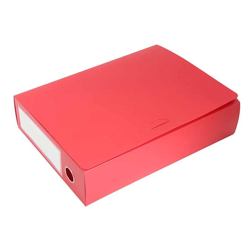 High Quality A4 Size PP Solid Color Foldable File Box
