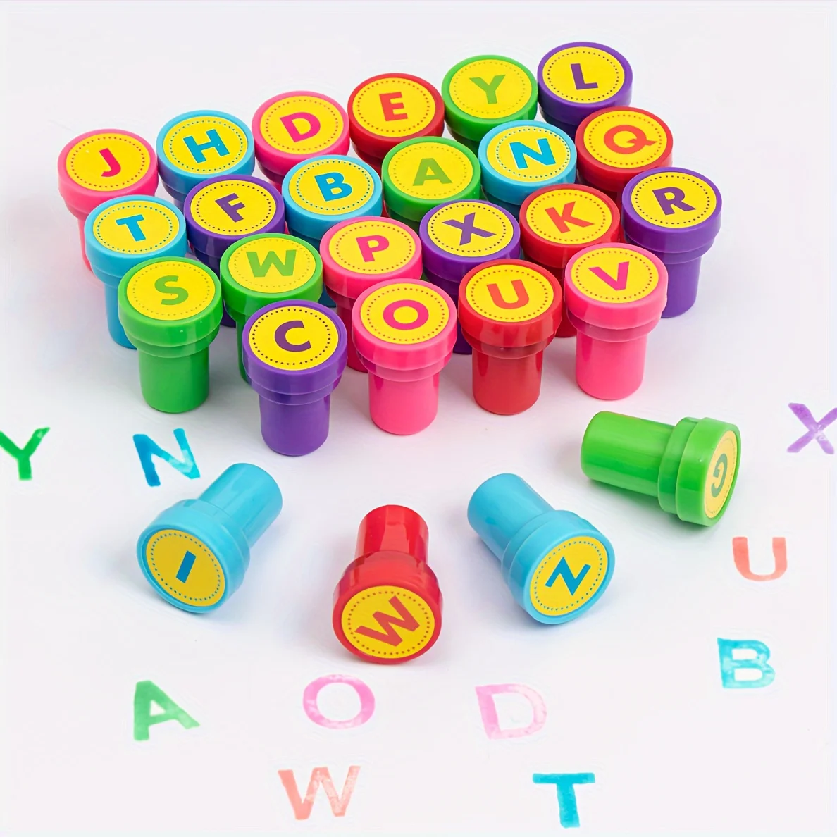 Wholesale Student Colorful Alphabet Number Letter Stamps Self-Inking ...