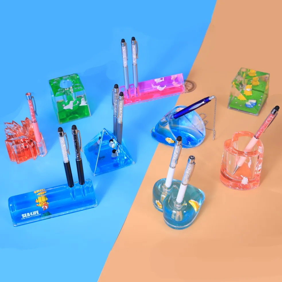 Acrylic Paperweight with Liquid Oil - Perfect Gift