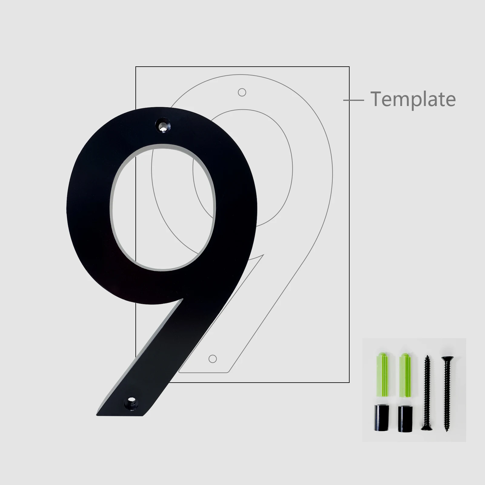 Outside House Number Channel Letter Signs Address Numbers Black 3d ...