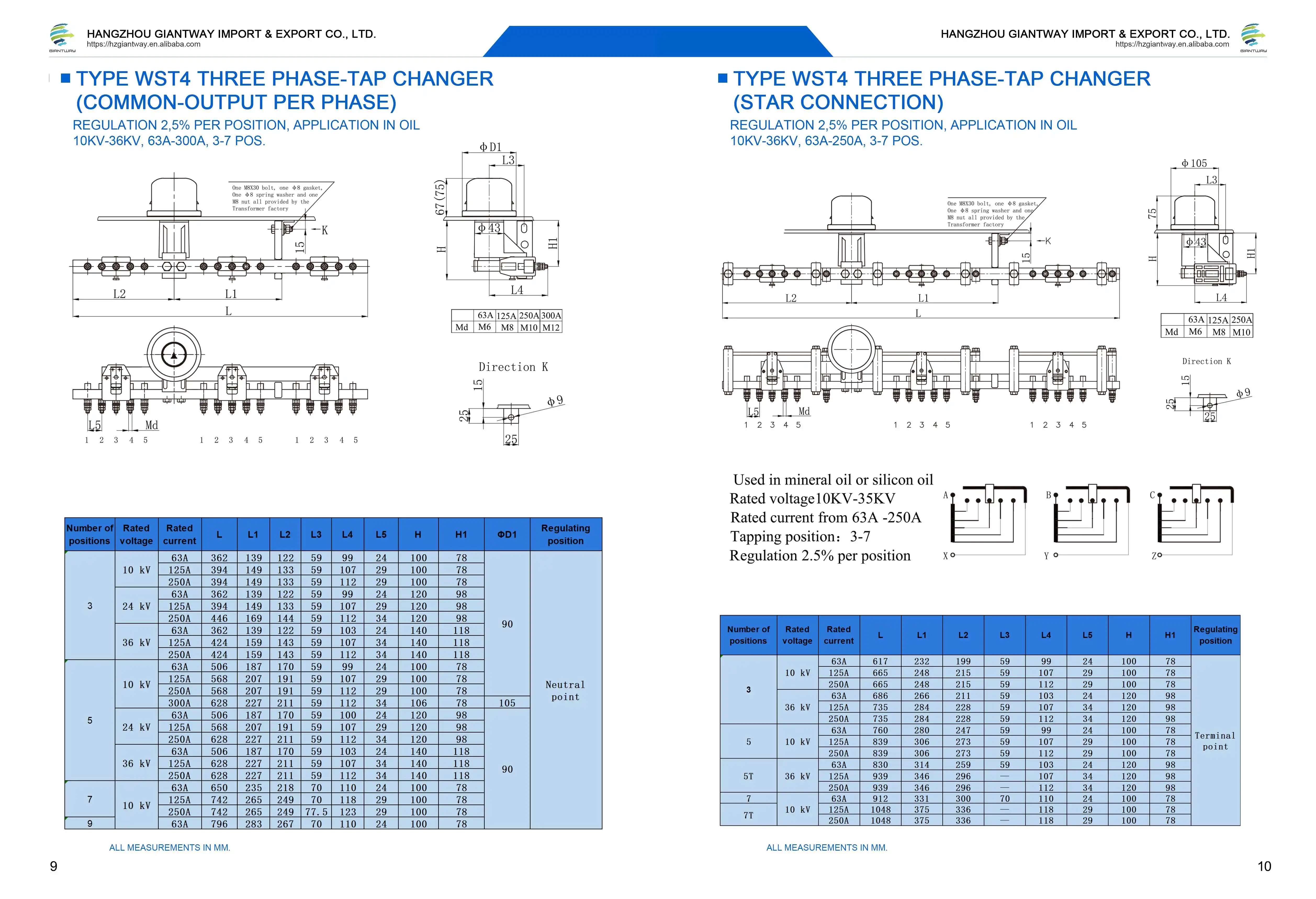 24KV 30A Type Wstiii Three Phase off-Load DETC Transformer