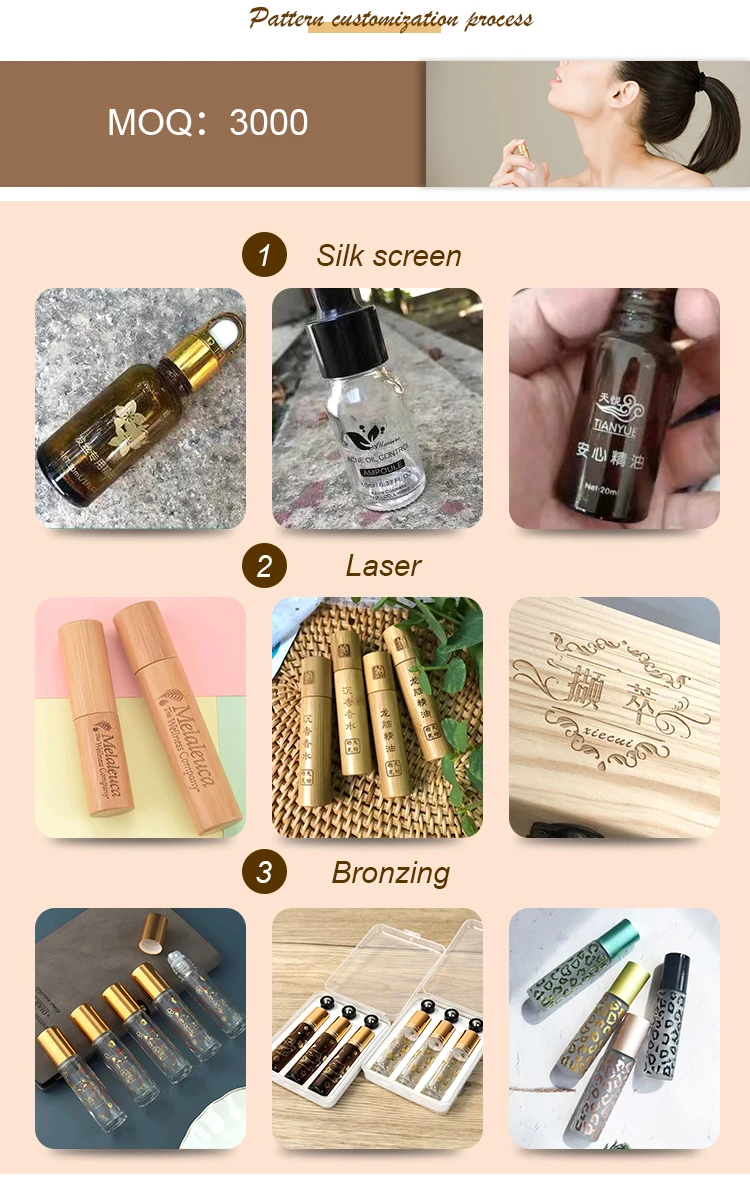 Gift Packing 6 Pieces 10ml Glass Roll-on Bottle Stainless Steel ...