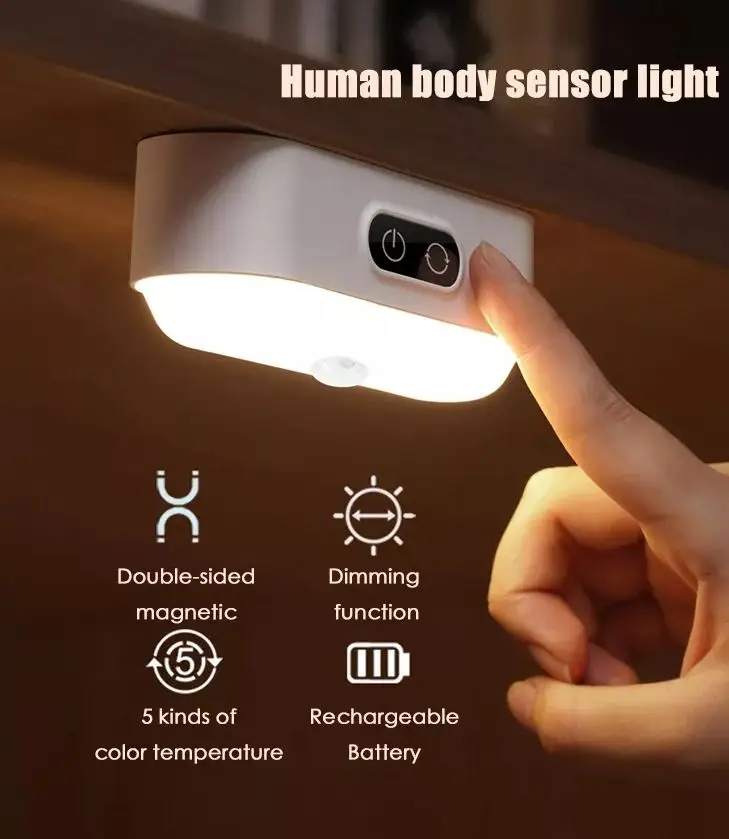Chargeable Human Body Induction Light Smart Sensitive Motion Sensor Usb ...
