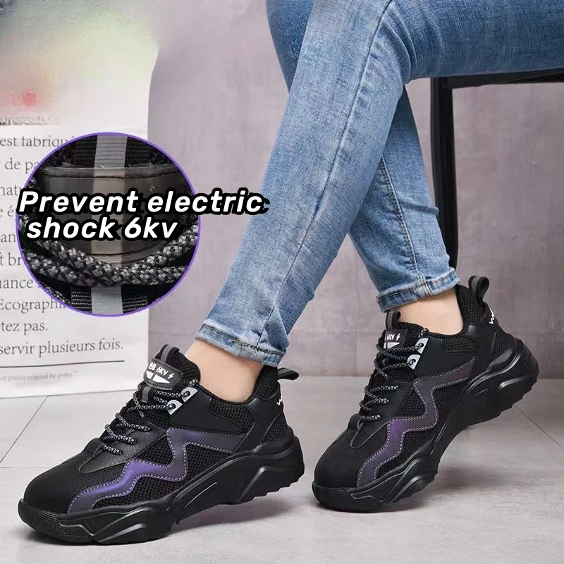 Unisex Comfortable And Non-slip Safety Shoes Kevlar And Mesh Insole ...