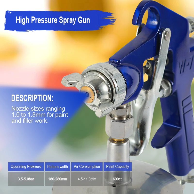 W-71S High Pressure Spray Gun 600cc Capacity Air Spray Gun| Alibaba.com