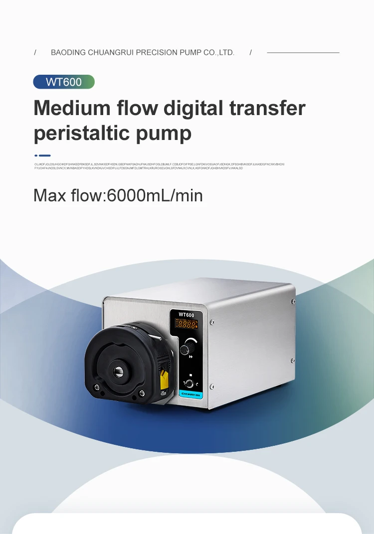 WT600 Peristaltic Pump DC Motor Peristaltic Pump Liquid Transfer Peristaltic Pump| Alibaba.com