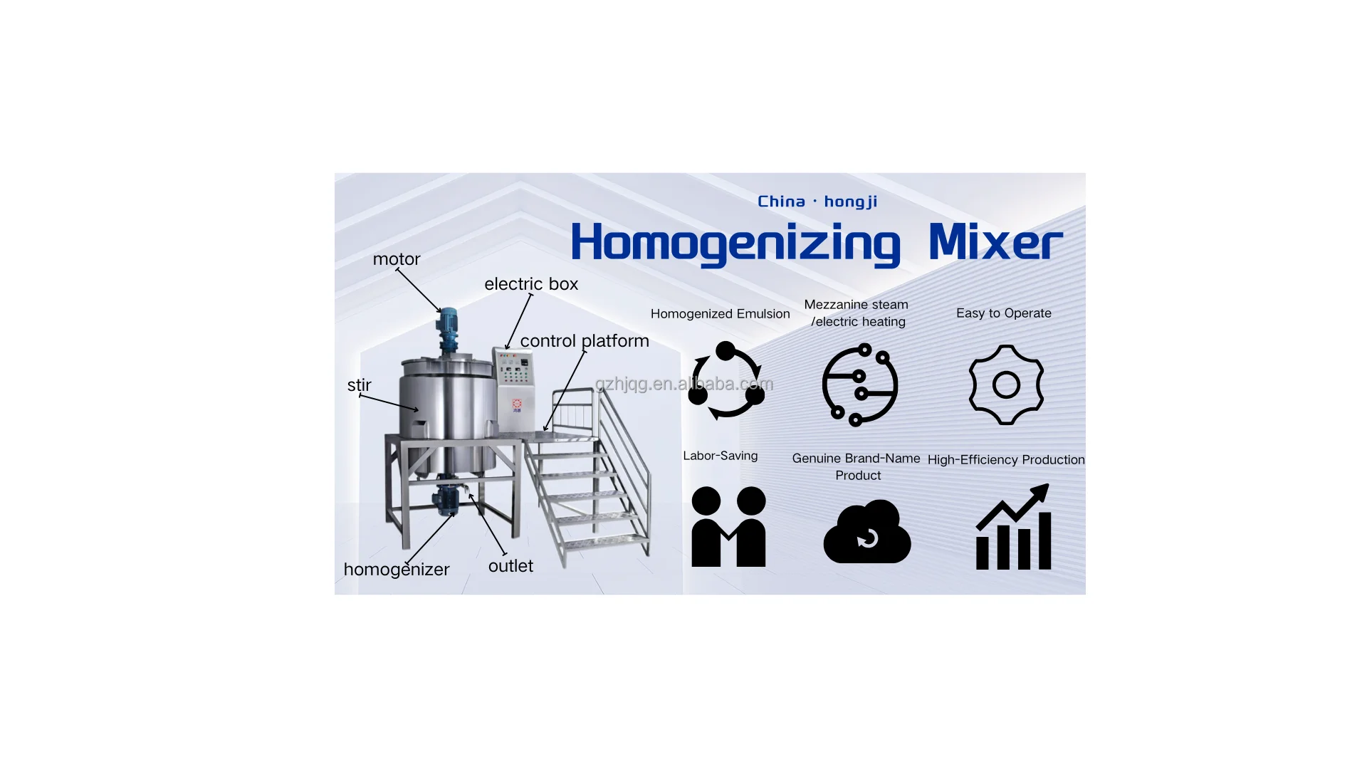 Single-Layer 1000L SUS316L Stainless Steel Mixing Equipment Dispersing ...