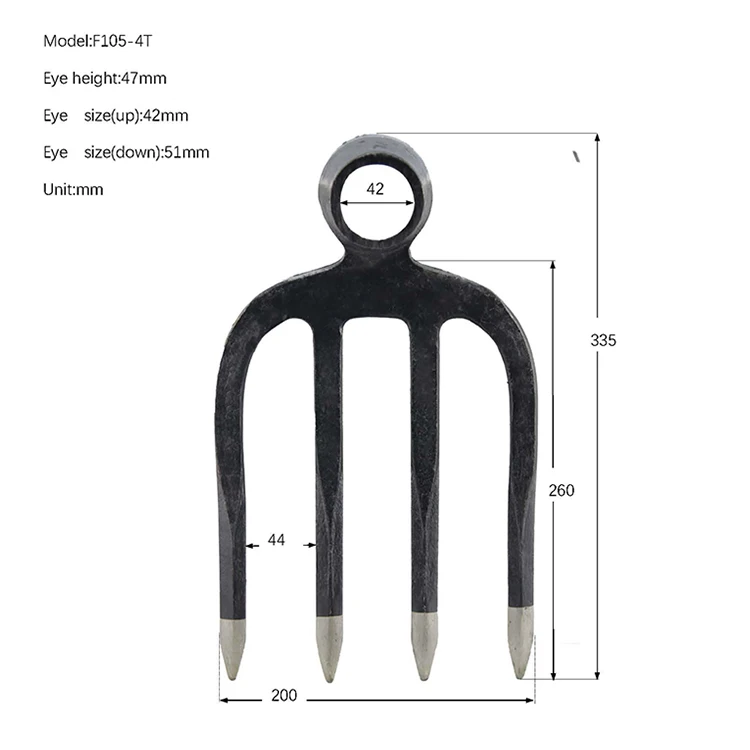 Real Steel Farming Digging Fork F105-4T Hoe| Alibaba.com
