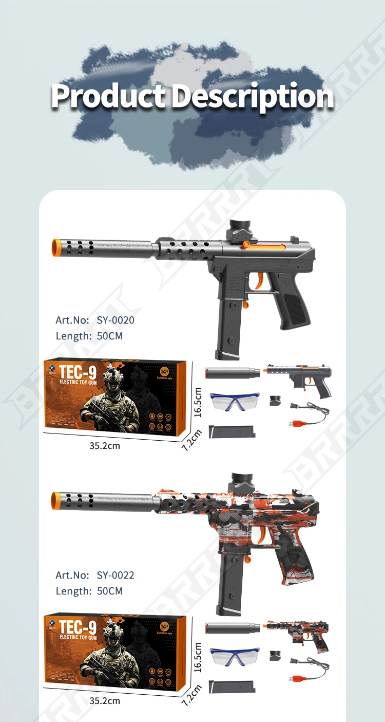 New Realistic Gun Toy M416 Electric Gel Ball Blaster Toy Gun Eco-friendly Jelly Bullet Shell ...