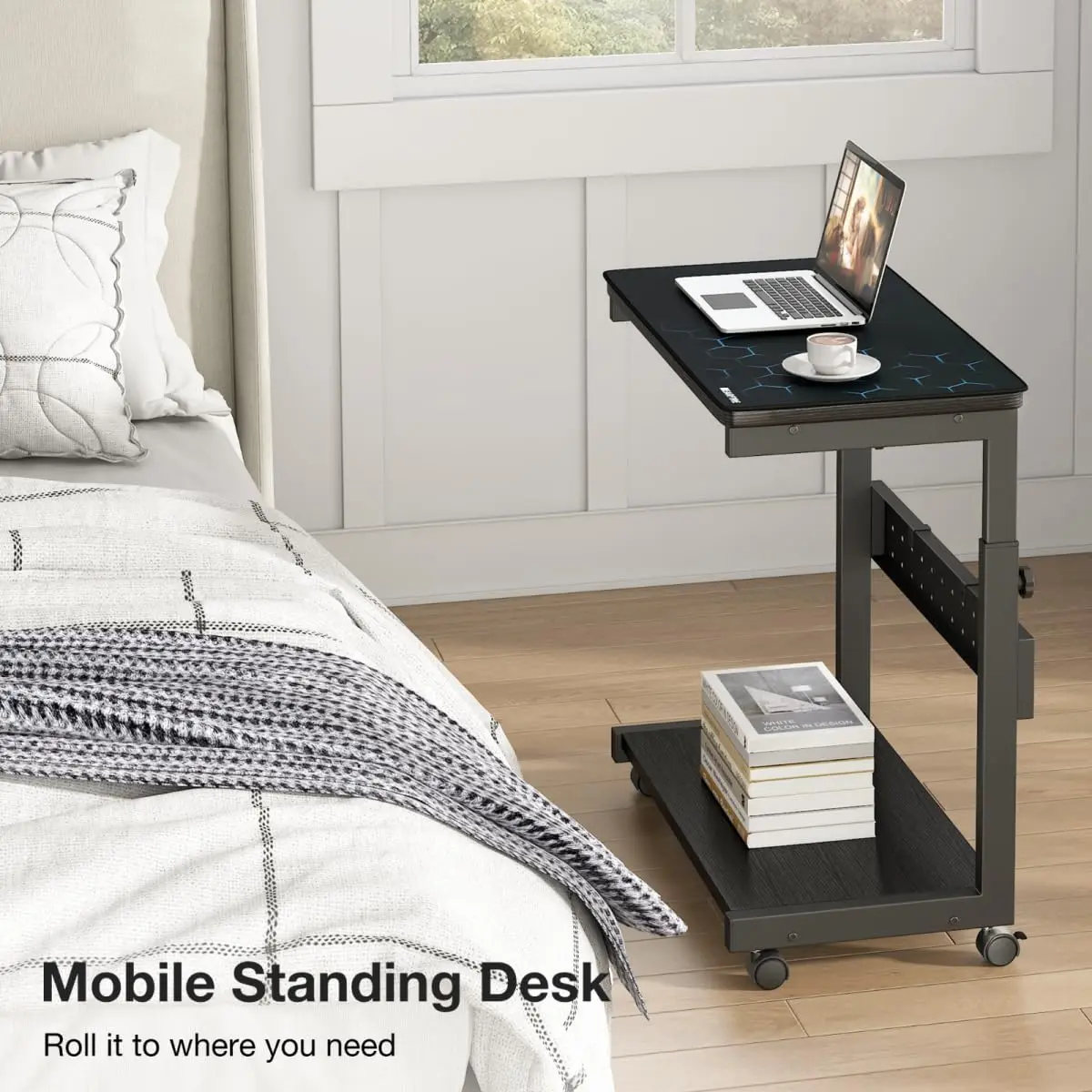 Height Adjustable Computer Tower Stand - 2-Tier Case Holder