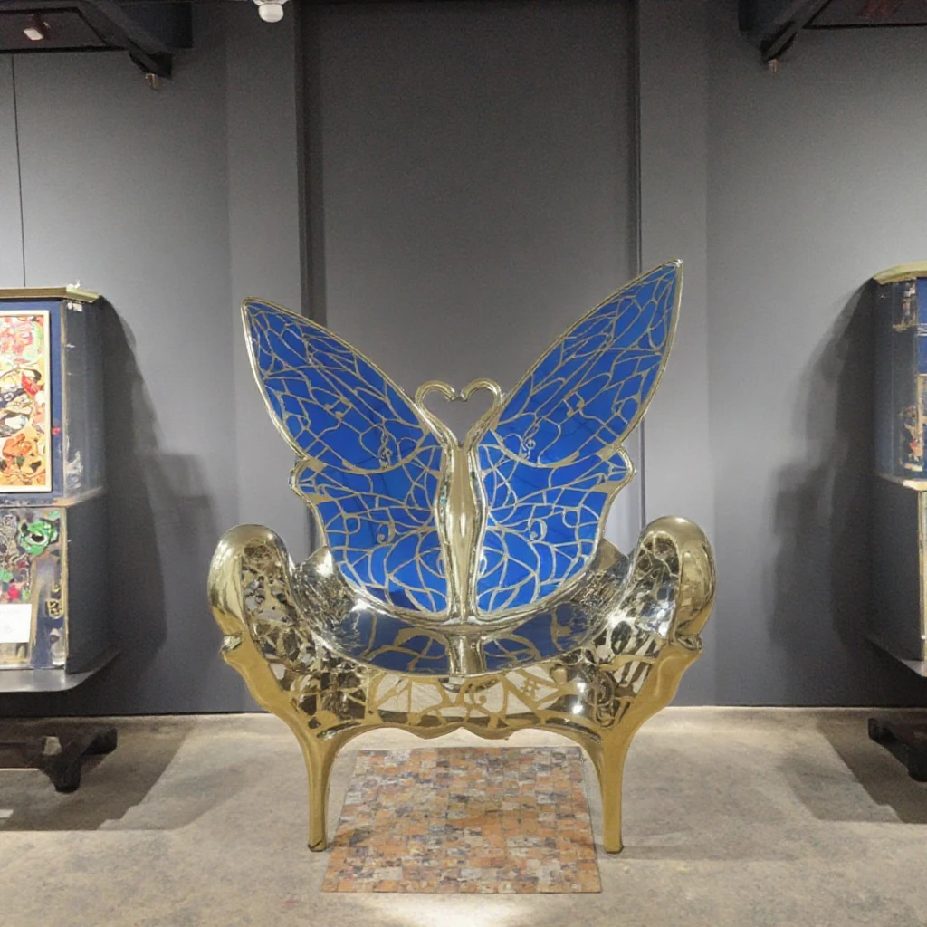 Modern Art Chair Living Room Furniture Stainless Steel butterfly Chair ...