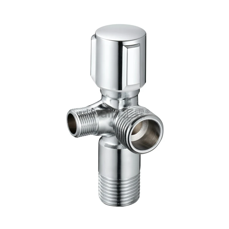 Brass Toilet Fittings Flow Control Tee Angle Valve Bathroom Kitchen ...