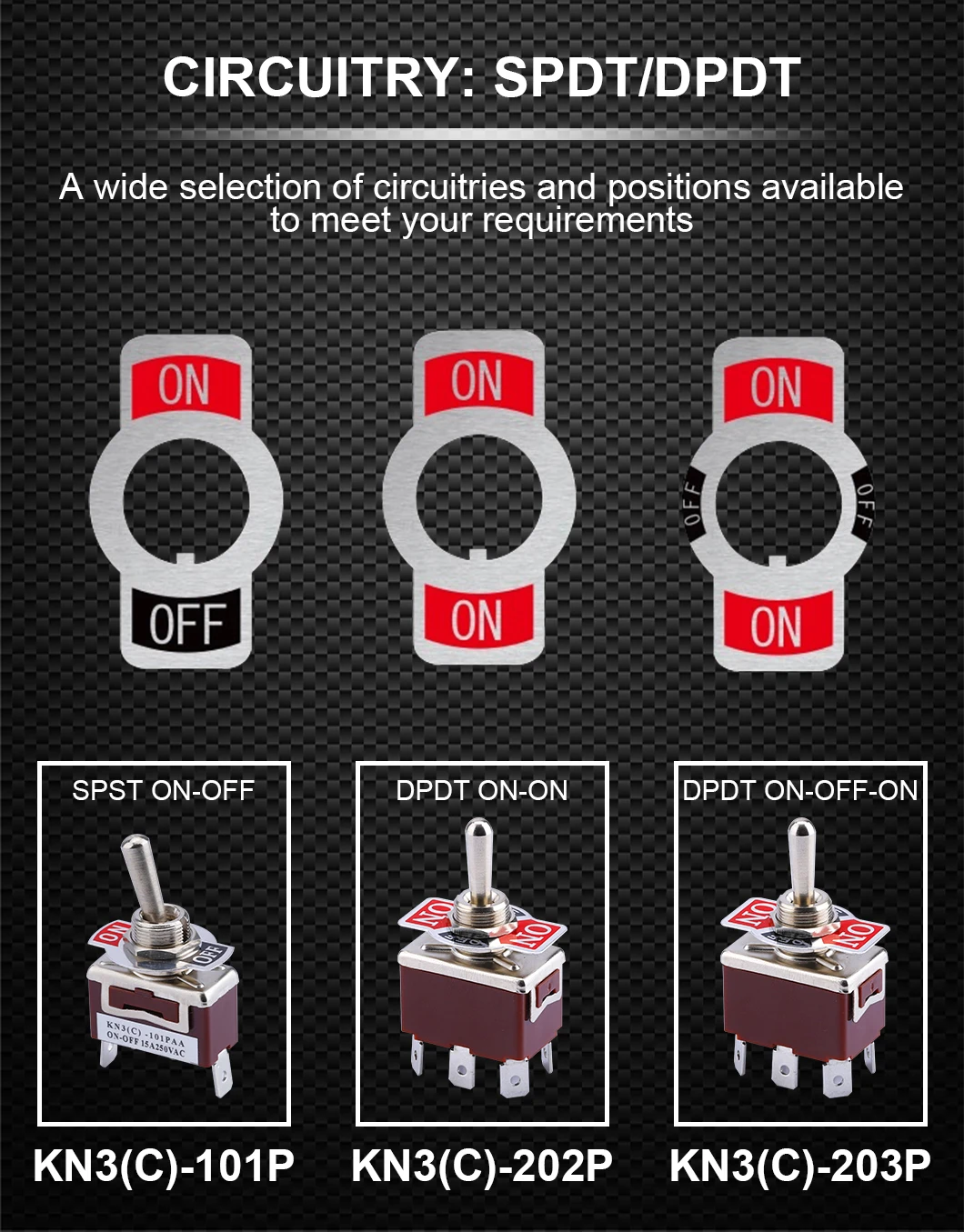 Toggle Switch Made In China On-off Latching 5mm Pin Terminal Toggle ...