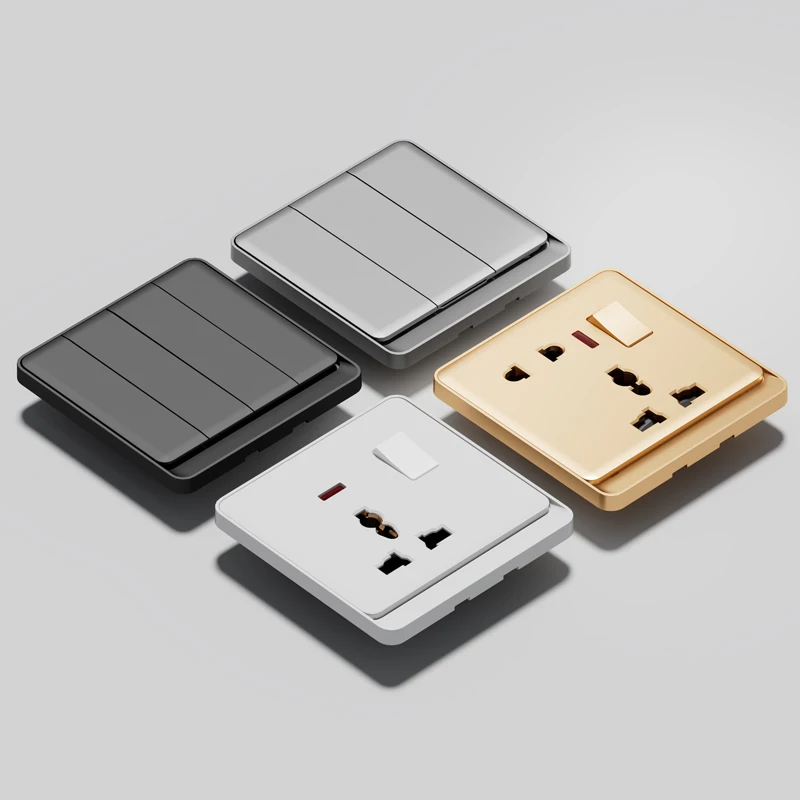 wholesale new design PC wall switch socket modern luxury wall switch ...