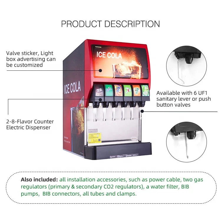 Post Mix Drink Soda Fountain Dispenser Cola Making Machine