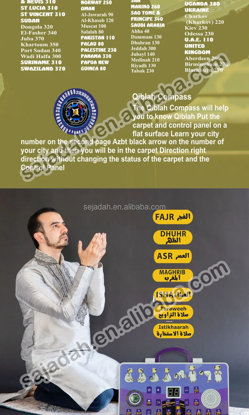 Sa20-a Islamic Digital For Kids Lcd Screen Educational Prayer Kit - Buy Muslim Prayer Kit,Muslim ...