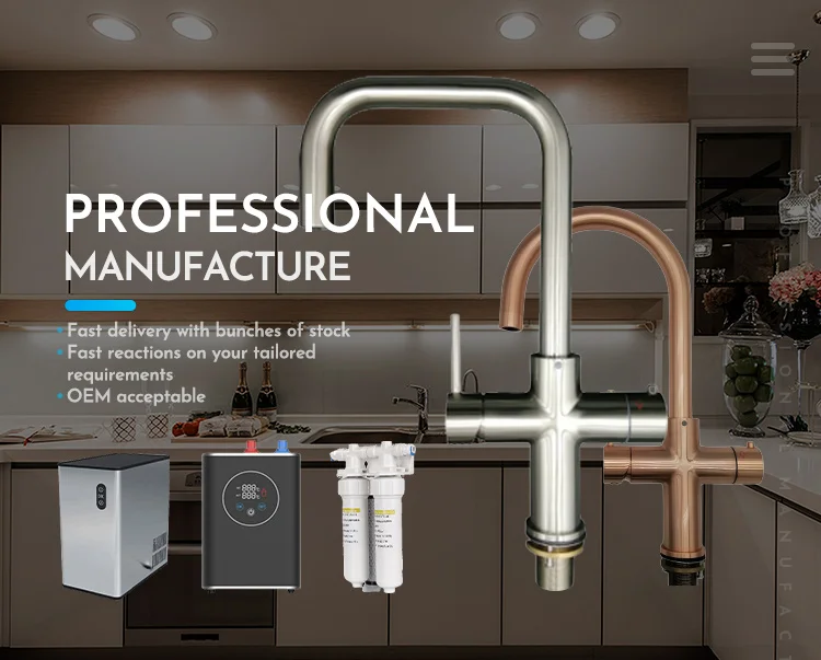 Wholesale Brush Gold 5 In 1 Boiling Chilling Kitchen Boiling Water Tap ...