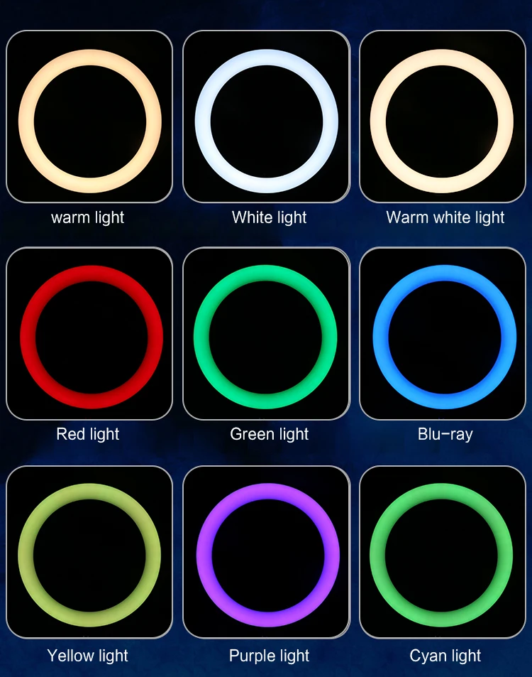 Kinscoter 10 Inch RGB LED Ring Light - Versatile Video Lighting