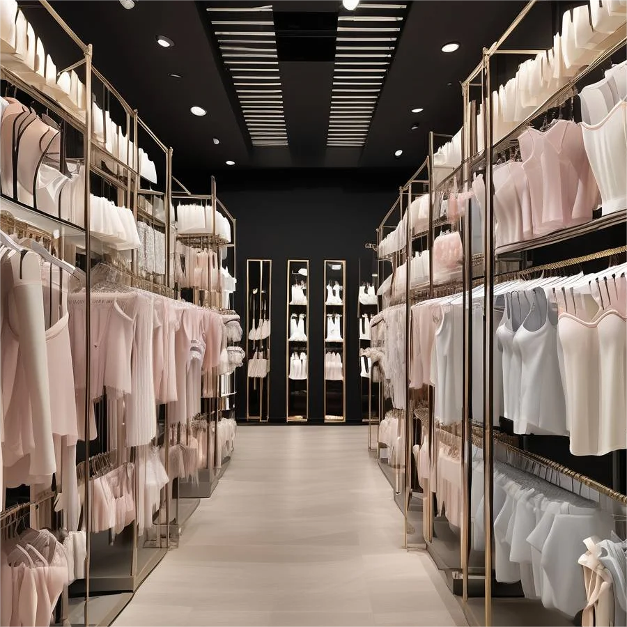 Wooden Display Rack For Women Clothes Trendy Fashion Retail Boutique ...