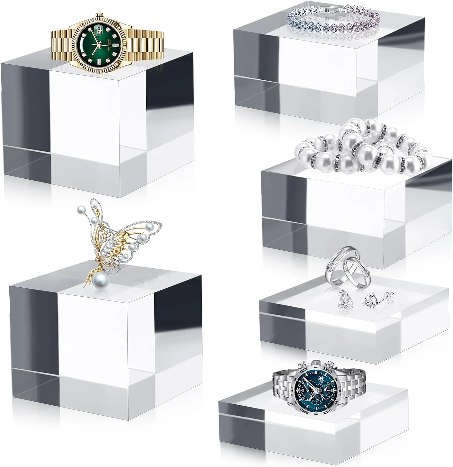 Acrylic square display block transparent custom acrylic block polished ...