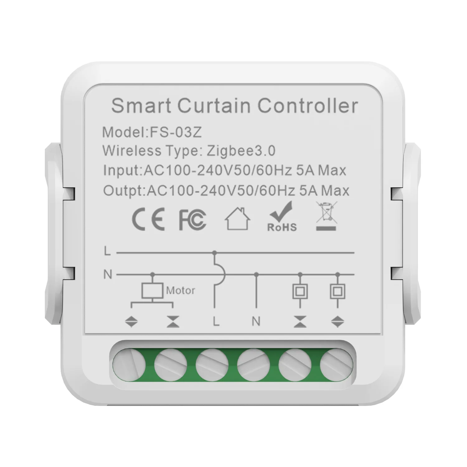 Tuya WiFi Smart Curtain Module Switch Electric Roller Shutter Motor For ...