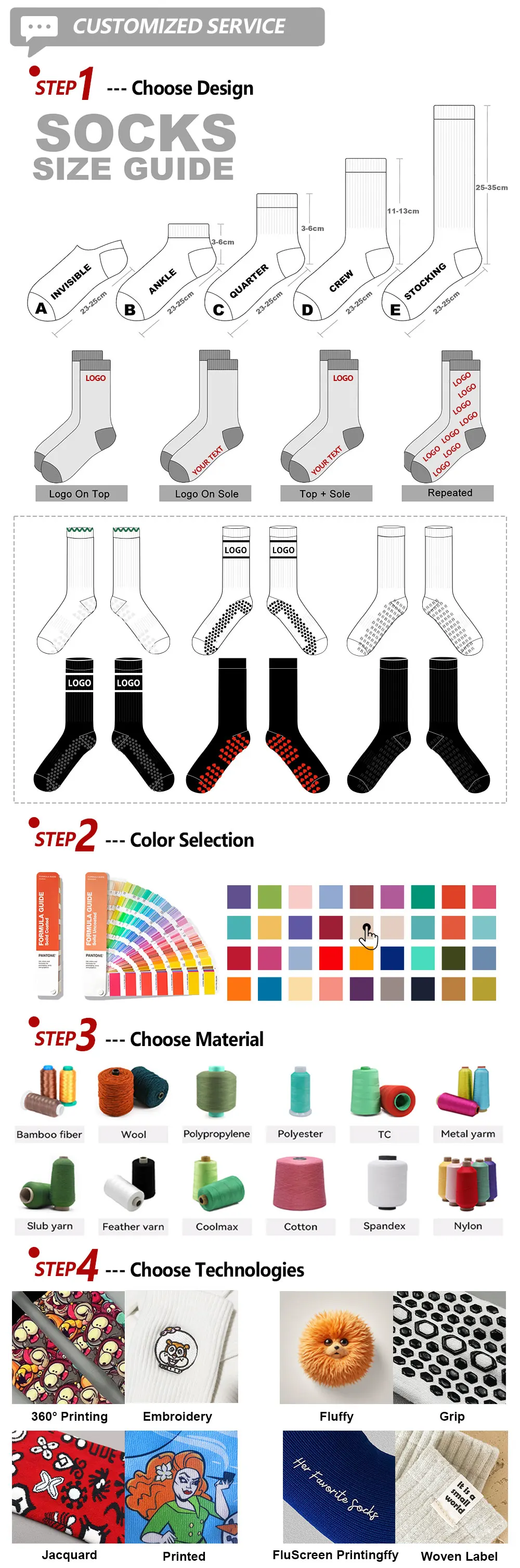 Wholesale Ladies Custom Grip Anti Slip Gym Fitness Socks