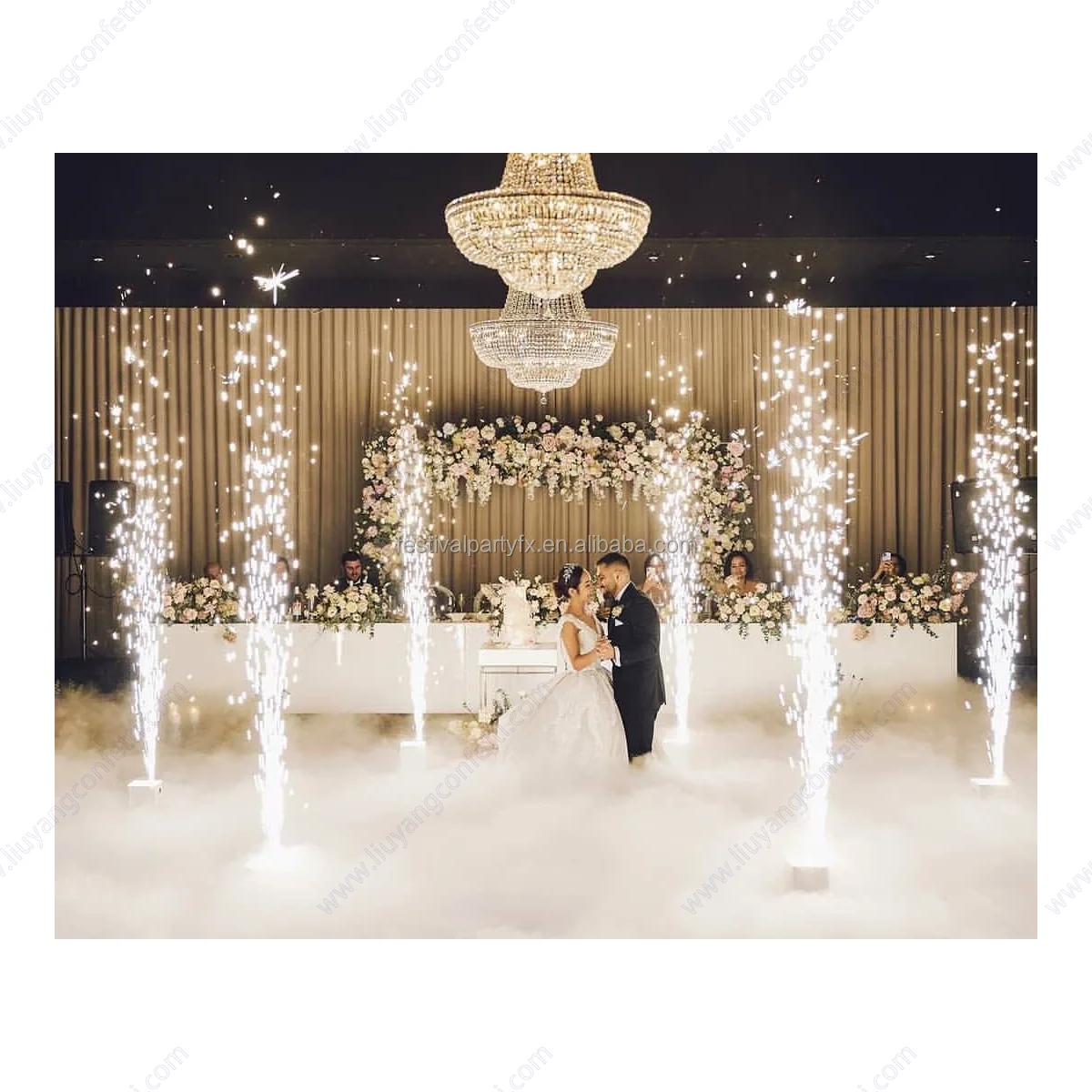 600W Electric Cold Spark Machine for Gender Reveal Weddings DJ Disco ...