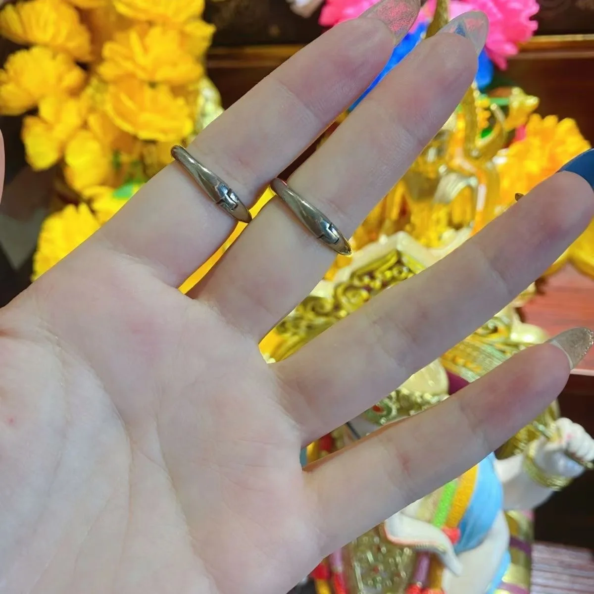 Thai Temple Ring Dyed Black Smart Holy Relics Of Titanium Steel Light Luxury Men's Fine Jewelry ...