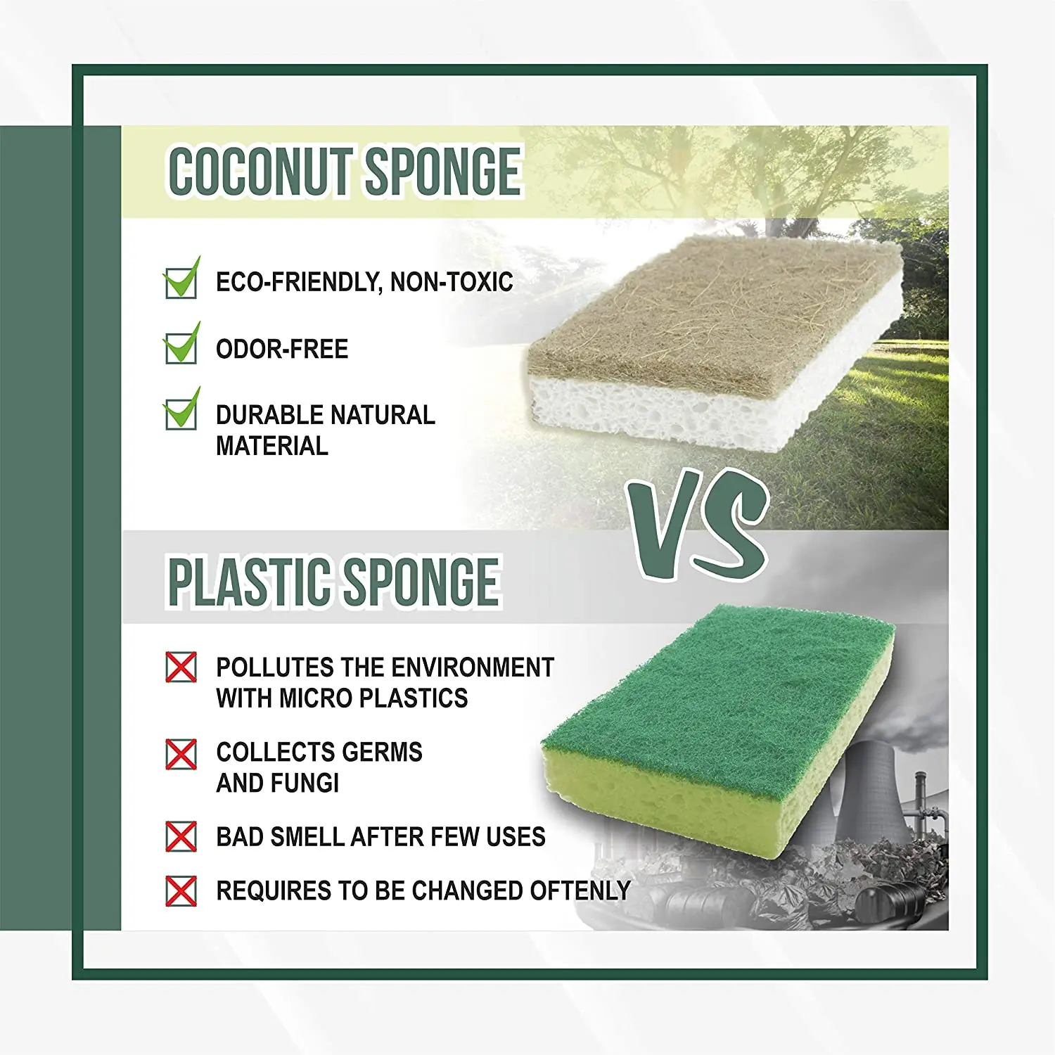 Eco-friendly Coconut Sponge - Sustainable Cleaning Tool