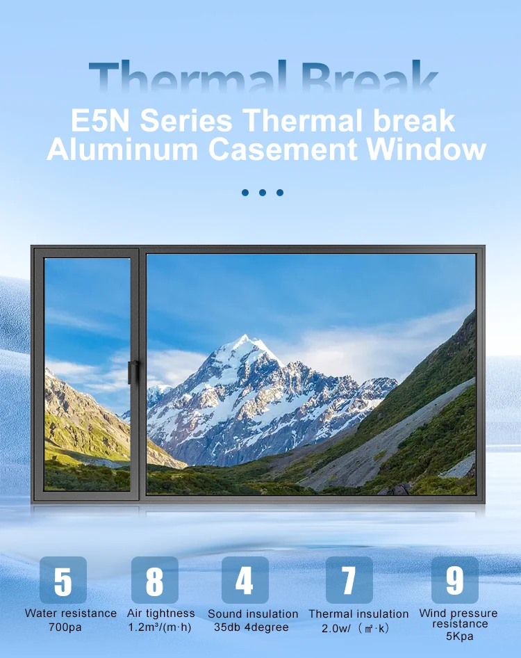 Derchi Triple Glazed Thermal Break Aluminum Casement Window With ...