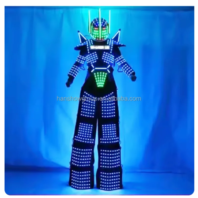 Nightclub Bar Stage Led Led Stilts Out Wine Dress Dance Performance ...