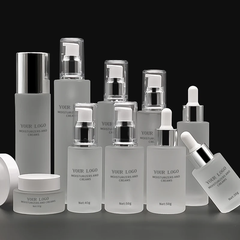 Luxury Frosted Glass Skincare Packaging - 30ml to 120ml