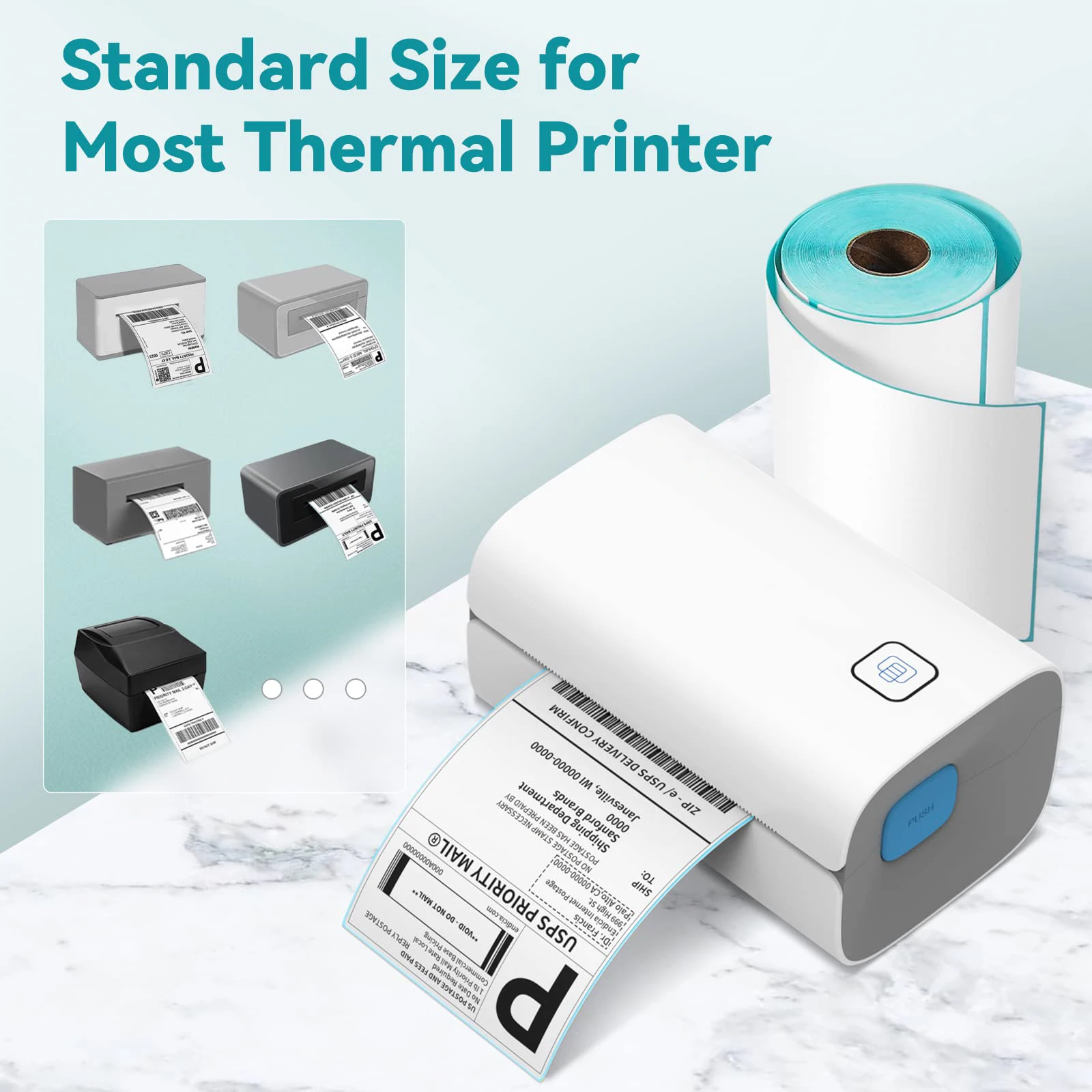 4x6 Shipping Label A6 Thermal Sticker Paper Thermal Printer Label Paper ...